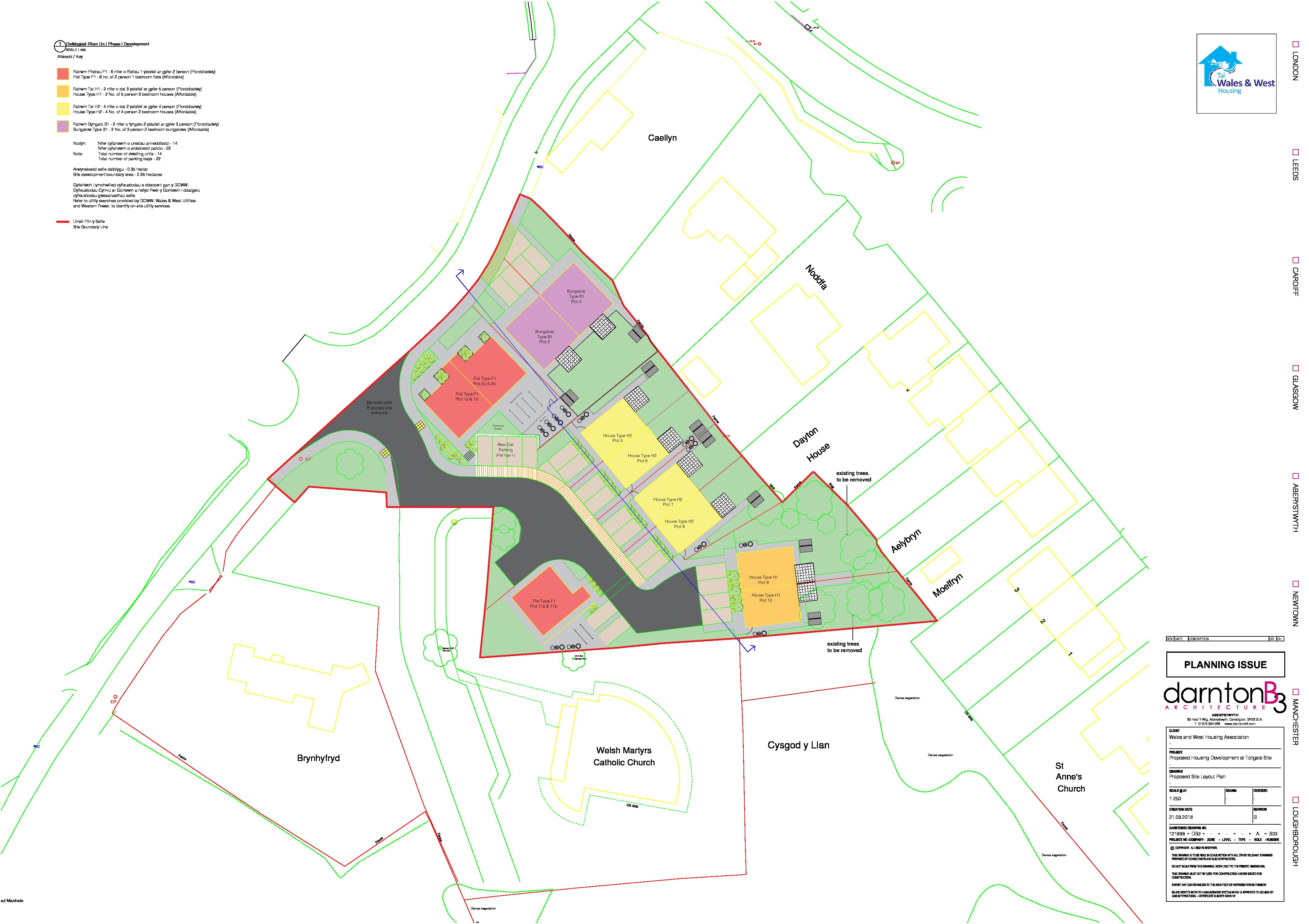 12898 Proposed Site Layout - Wales & West Housing Association